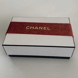 CHANEL | Other | Chanel Gift Box With Red Chanel Wrap Around Ribbon And ...